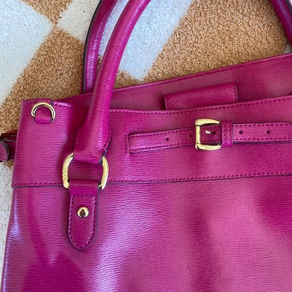 Ralph Lauren | Bags | Ralph Lauren Pink Bold Pink Magenta And Gold ...